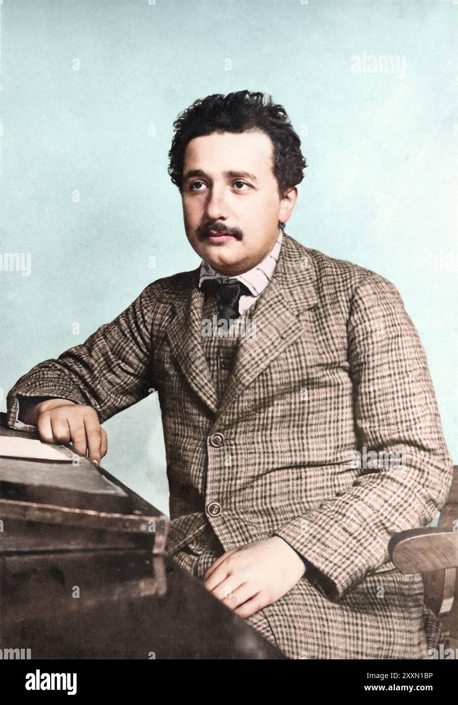 Albert Einstein at the Swiss patent office in Bern. Circa 1904-1905. About 26 years old ...