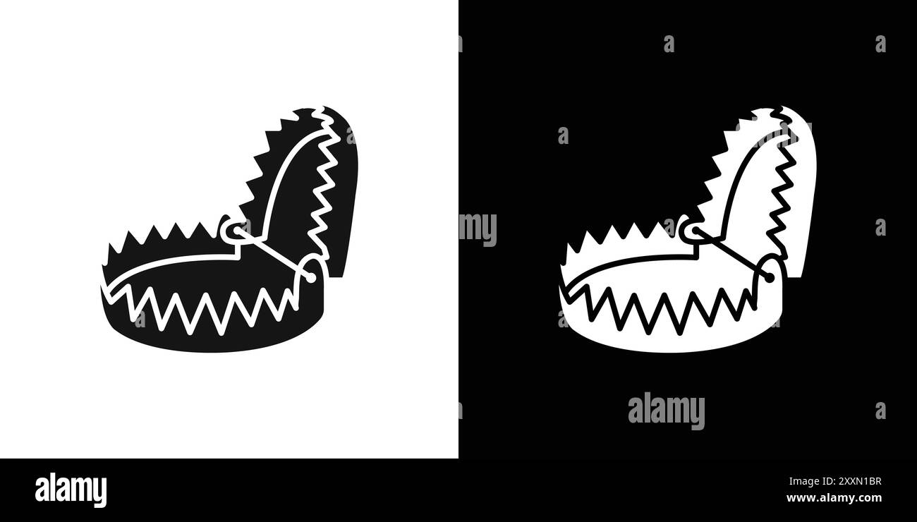 Metal trap icon vector logo set collection or bundle pack group Stock ...
