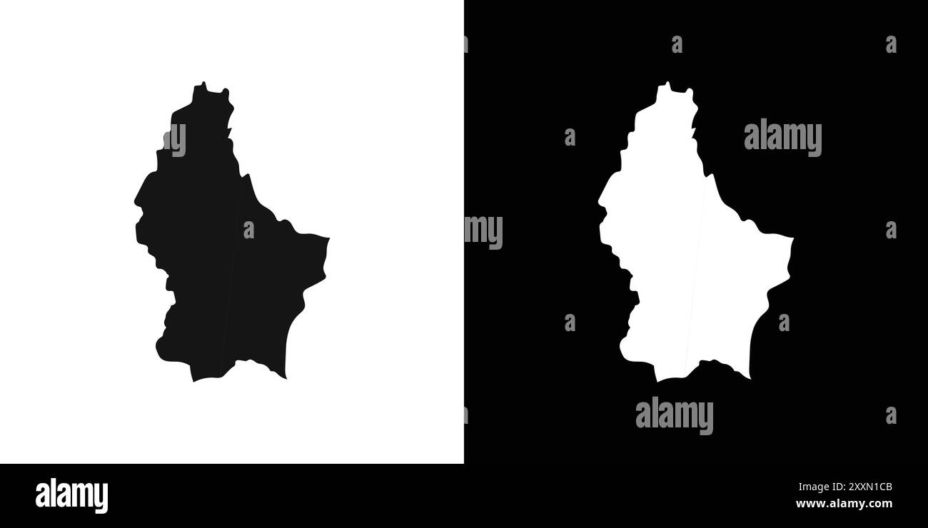 Luxembourg country map icon vector logo set collection or bundle pack ...