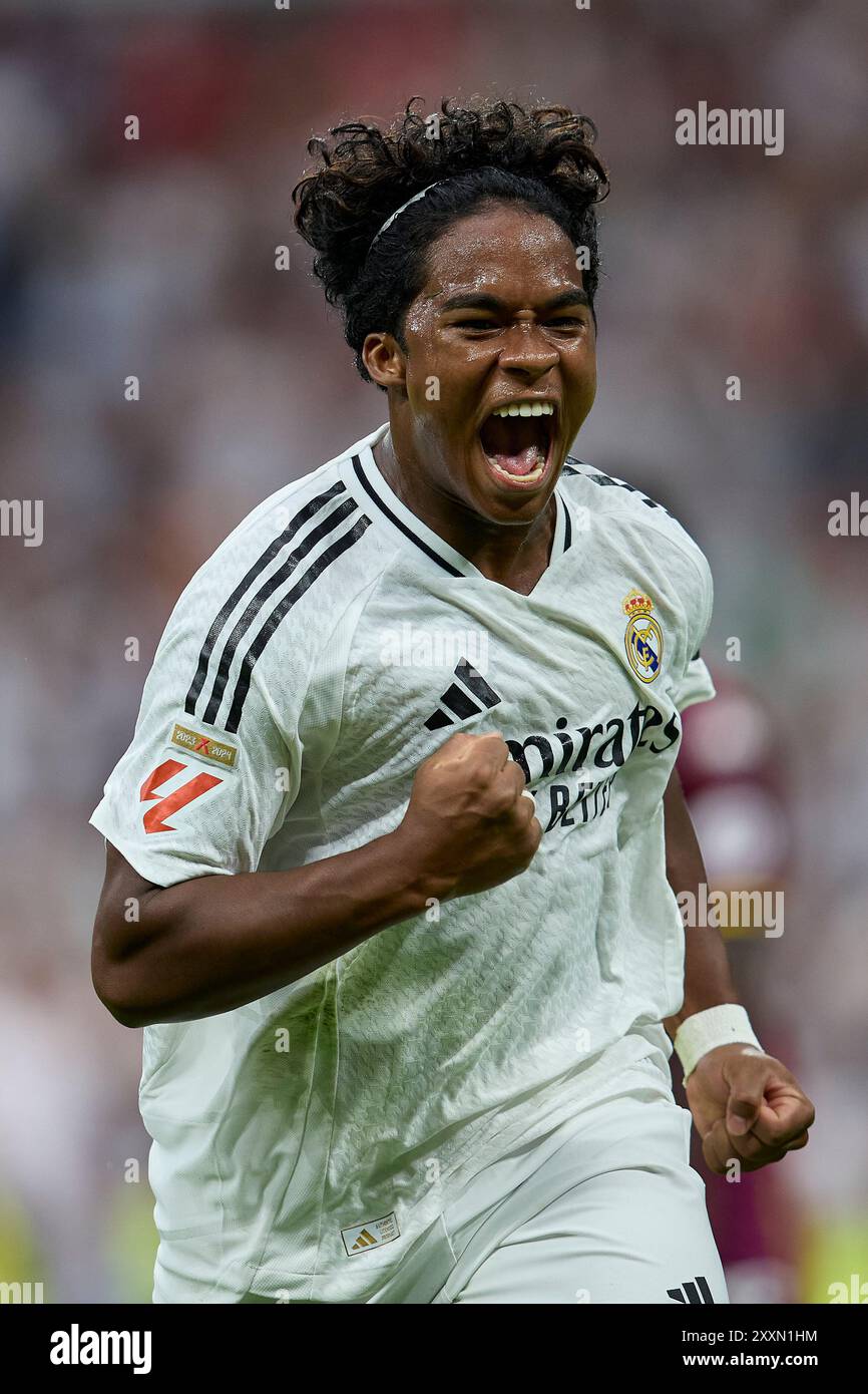 Madrid, Madrid, Spain. 25th Aug, 2024. Endrick Felipe Moreira of Real ...