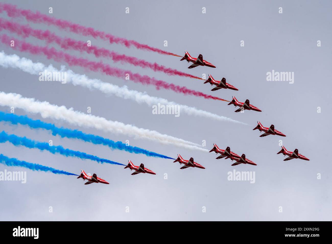 Farnborough, Hampshire - July 22nd 2024: BAE Systems Hawk Red Arrows ...