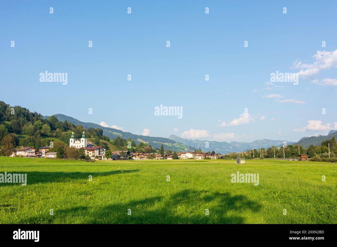 Brixen im Thale: church and village Brixen im Thale in Kitzbüheler ...