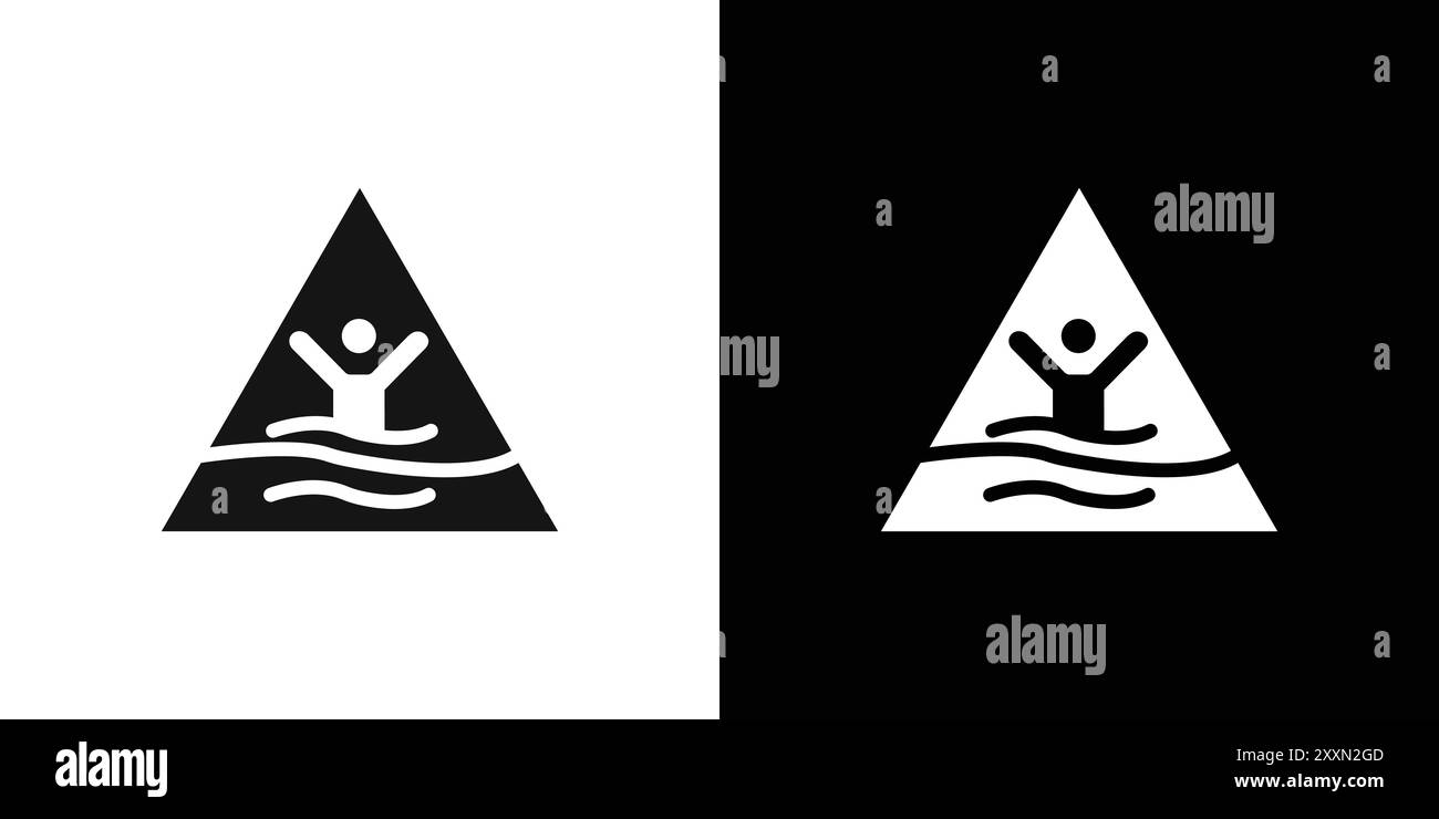 Quicksand and Mud Danger Sign icon vector logo set collection or bundle ...