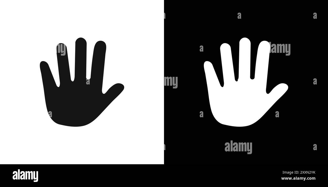 Raised Hand icon vector logo set collection or bundle pack group Stock ...
