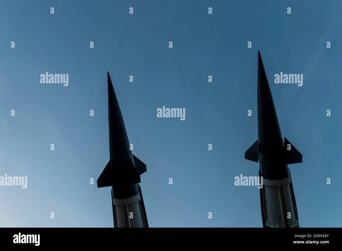 View of the air defense missile system on self propelled launching ...