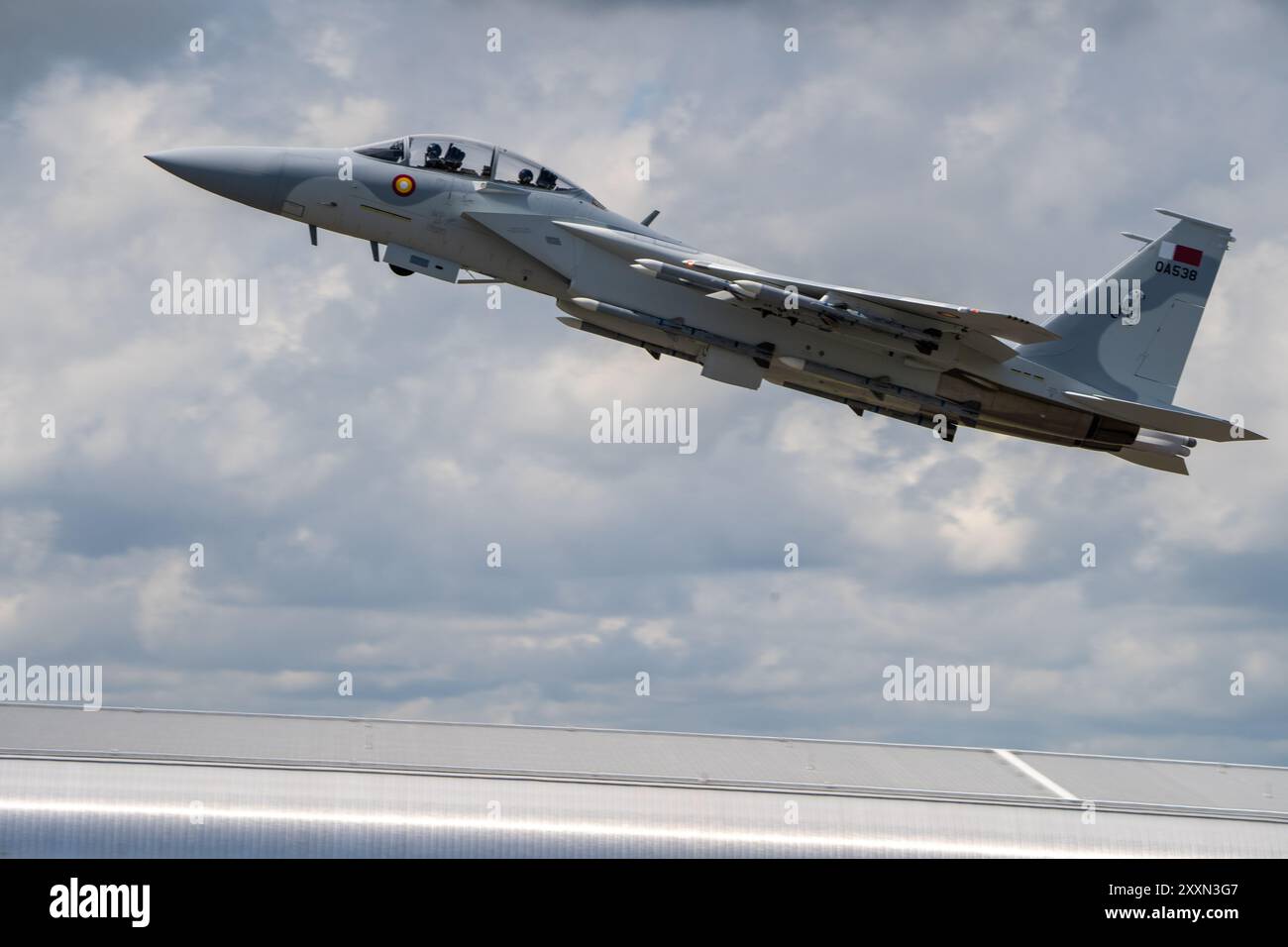 Farnborough, Hampshire - July 22nd 2024: Qatar Air Force Boeing F-15QA ...