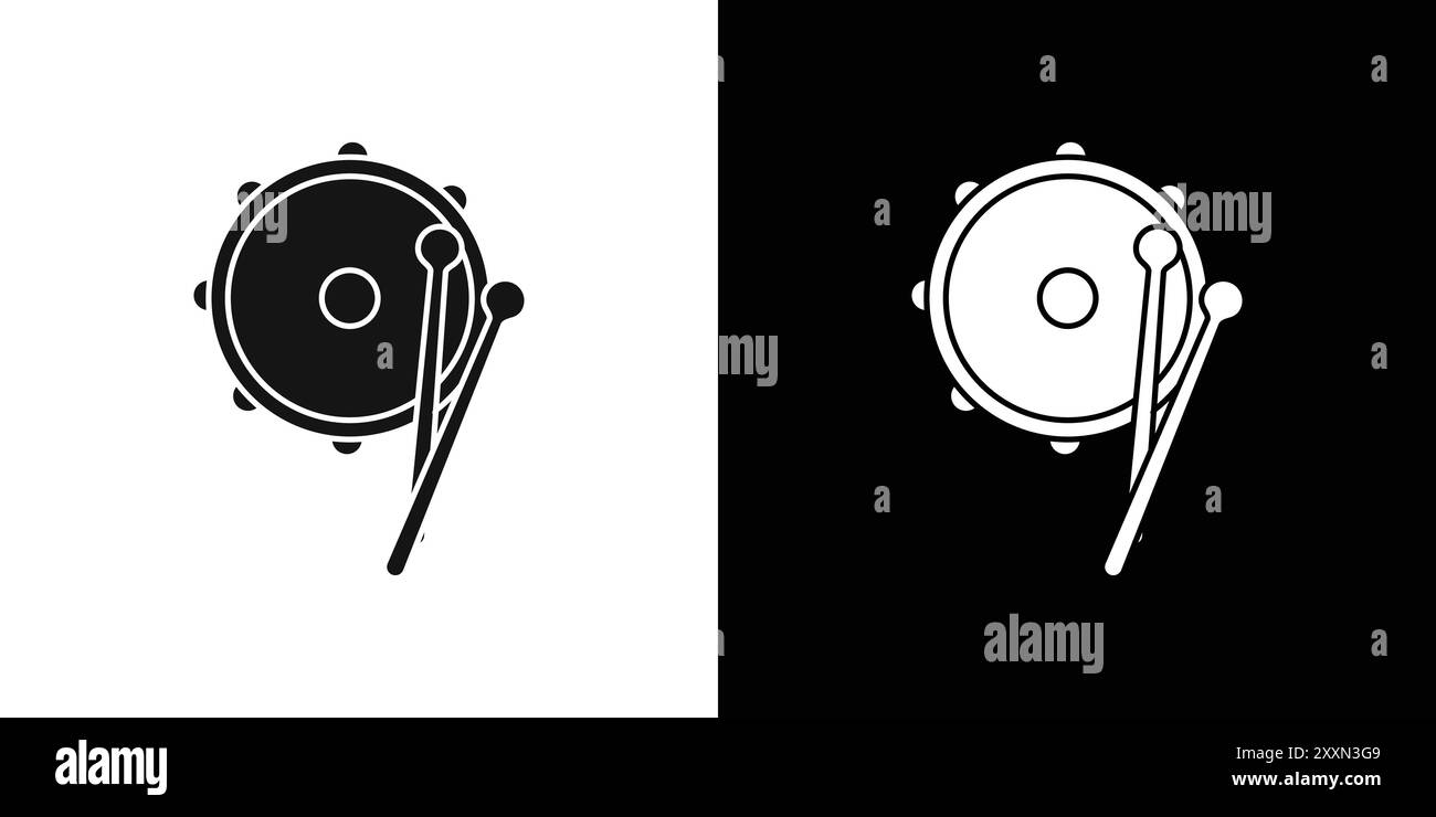 Snare Drum icon vector logo set collection or bundle pack group Stock ...