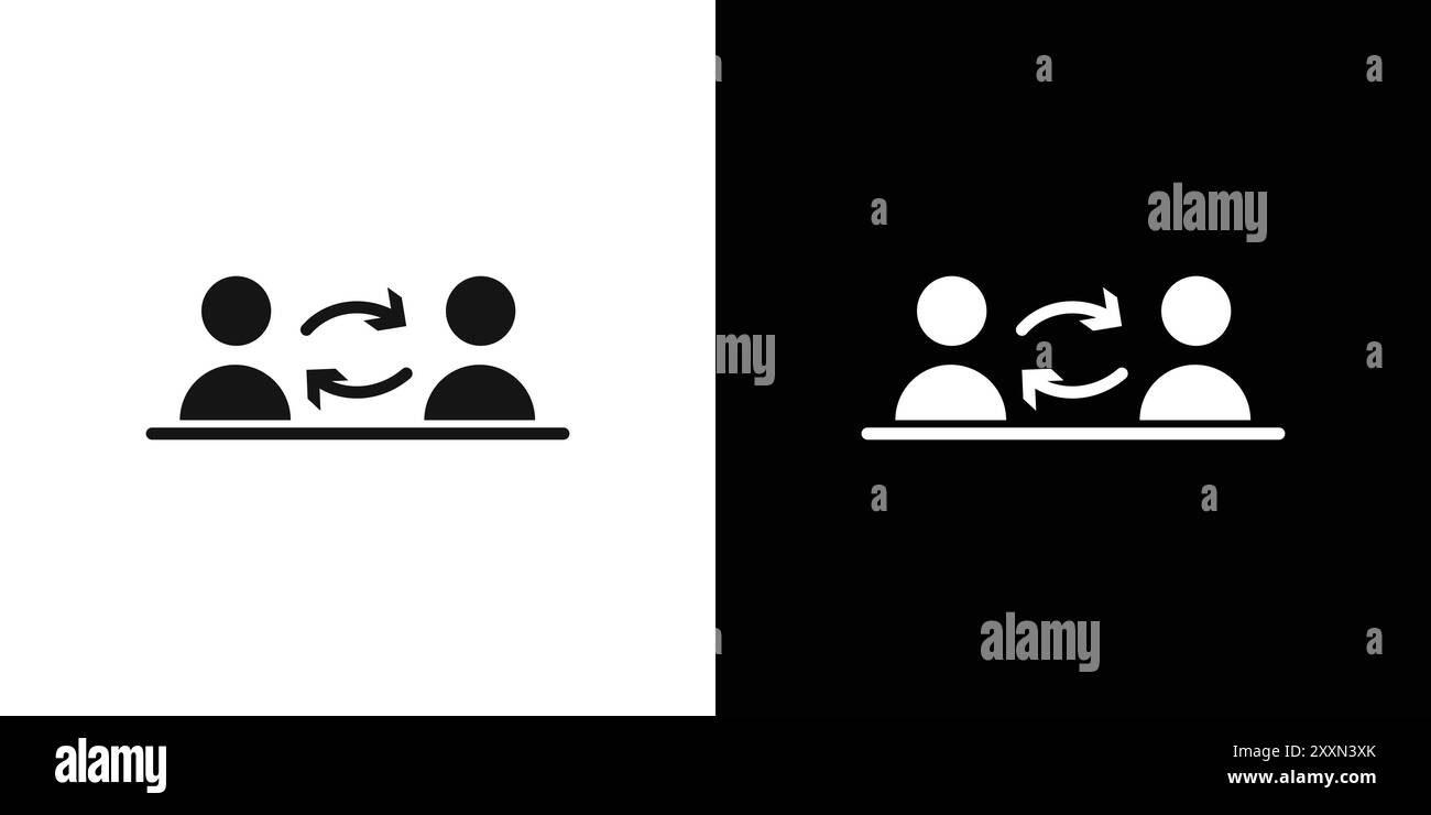 Social interaction symbol Black and White Stock Photos & Images - Alamy