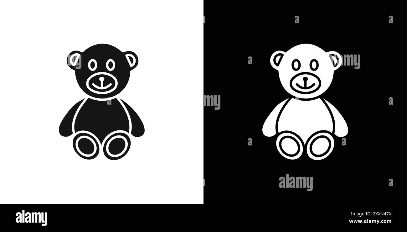 Teddy bear icon vector logo set collection or bundle pack group Stock ...