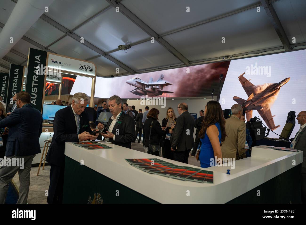 Farnborough, Hampshire - July 22nd 2024: AVS Australia Stand Stock ...