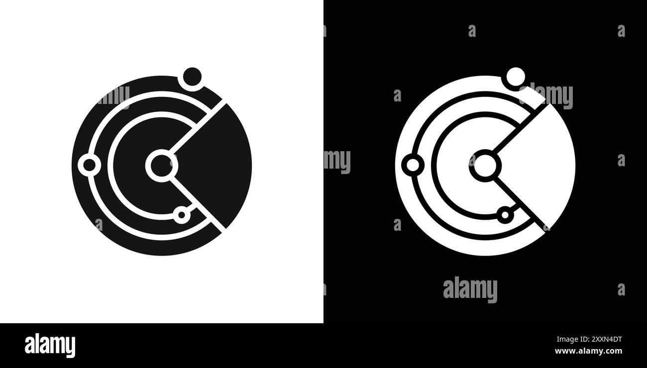 radar detection icon vector logo set collection or bundle pack group Stock Vector Image & Art ...