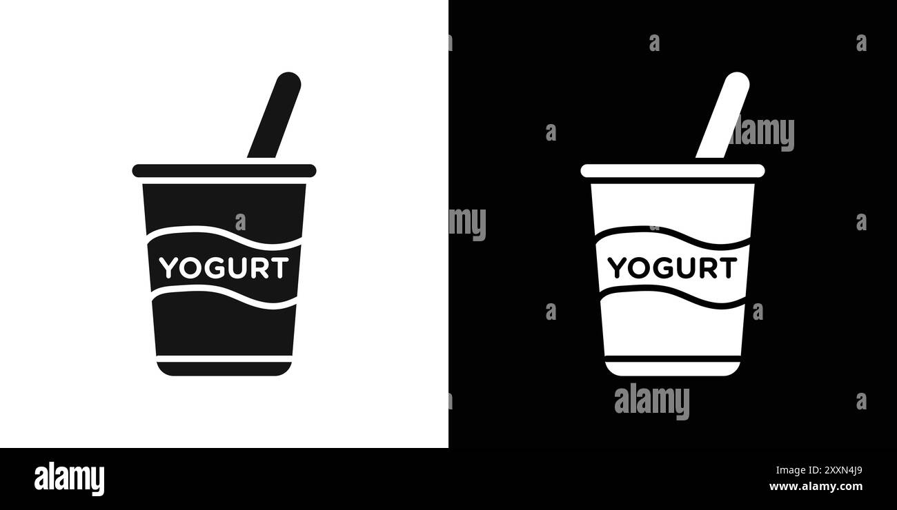 Yogurt icon vector logo set collection or bundle pack group Stock ...