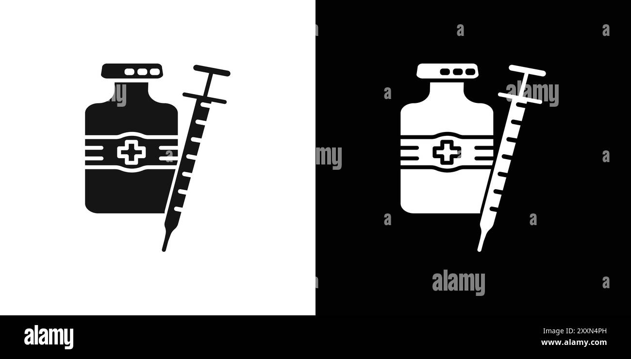 vial medical icon vector logo set collection or bundle pack group Stock ...