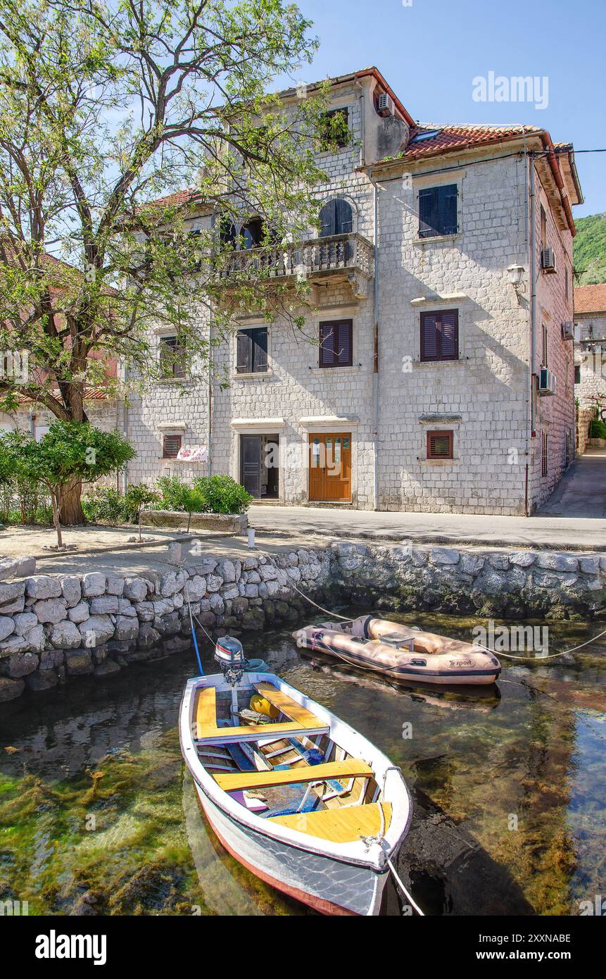 Traditional stone Palace in Prcanj, Kotor Bay, Montenergo.jpg Stock ...