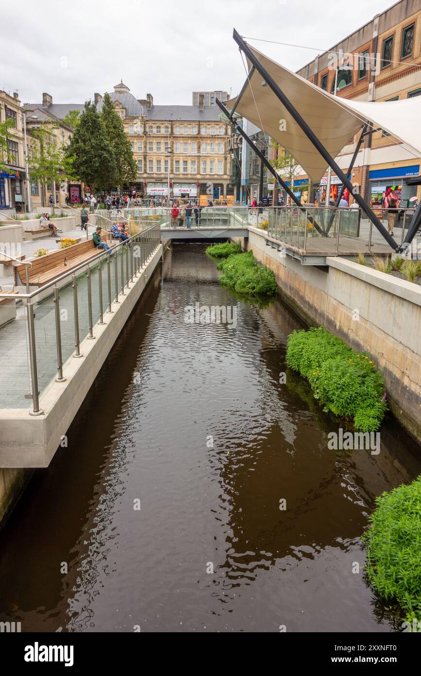 The recently uncovered and renovated canal in the Welsh capital of ...