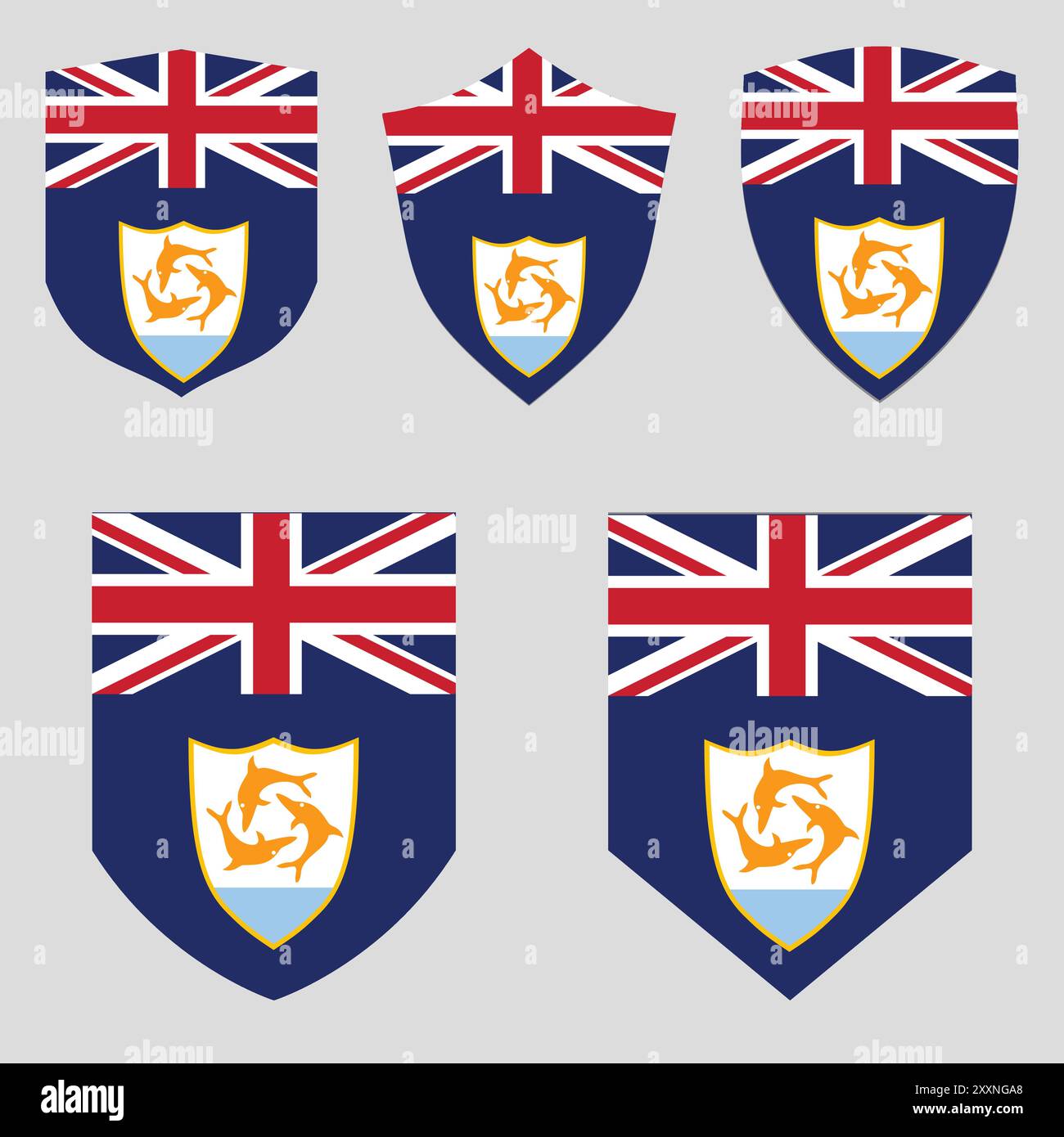 Flag Set Icon in Shield Frame Stock Vector Image & Art - Alamy