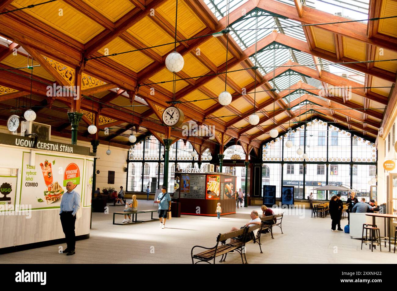 Masaryk Railway Station Hall inside Masarykovo Nadrazi Prague Czech ...
