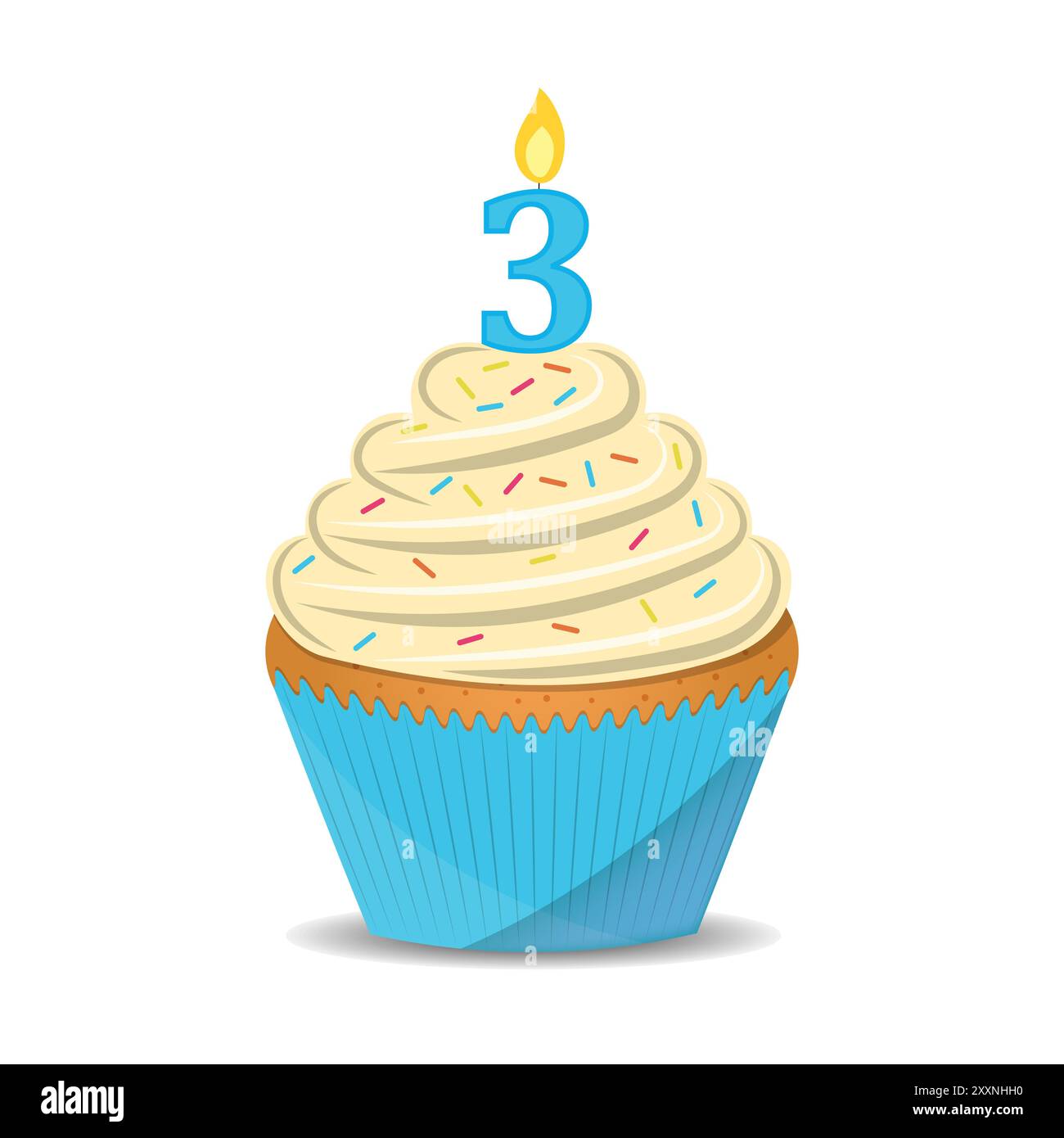 Number 3 candle Cut Out Stock Images & Pictures - Alamy