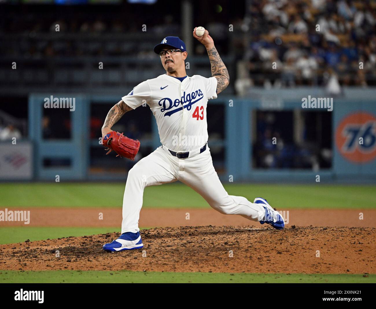 LOS ANGELES, CA - AUGUST 21: Los Angeles Dodgers pitcher Anthony Banda ...