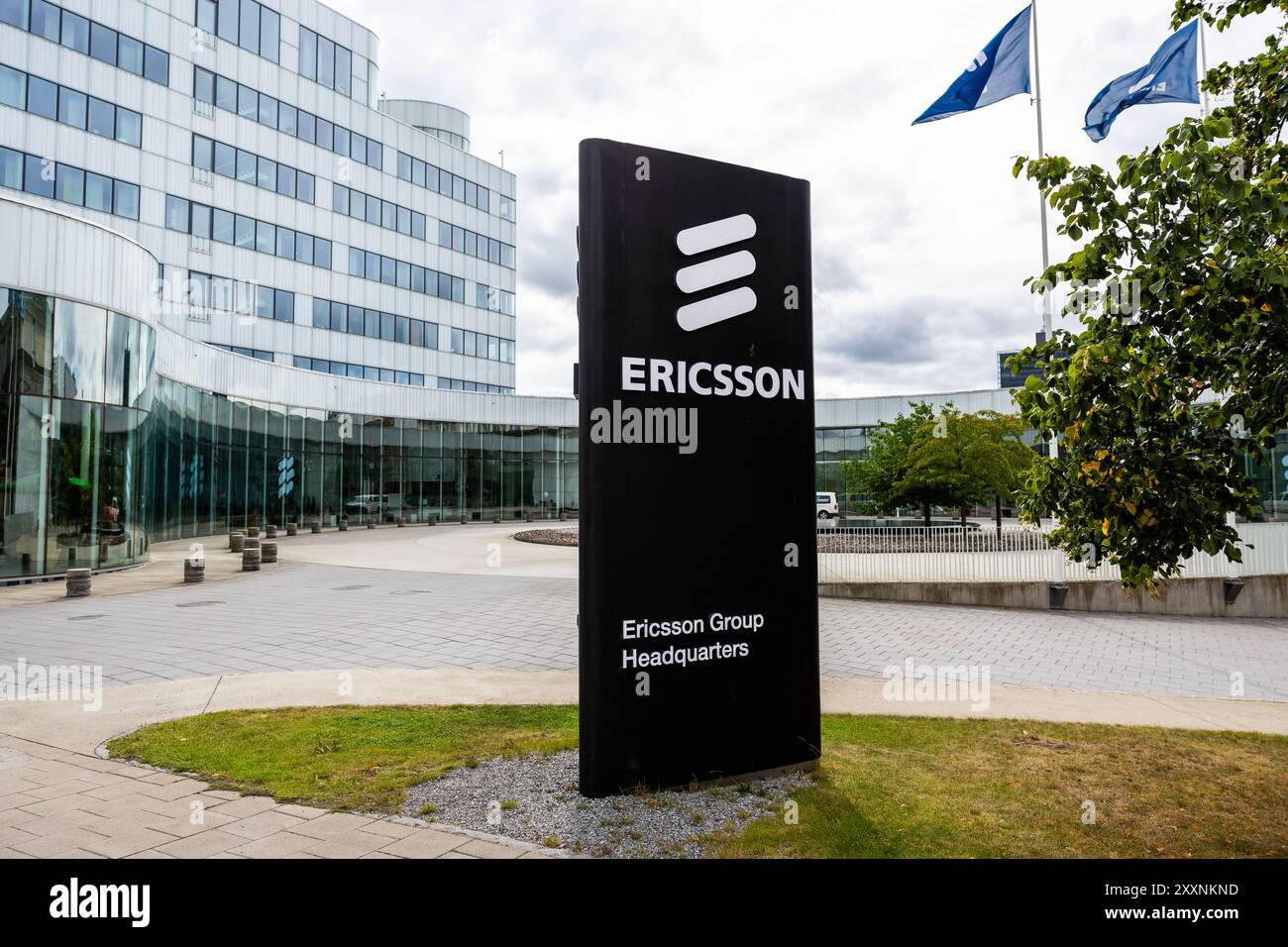 Signs and symbols, Ericsson Group Headquarters, Kista, Sweden Stock ...
