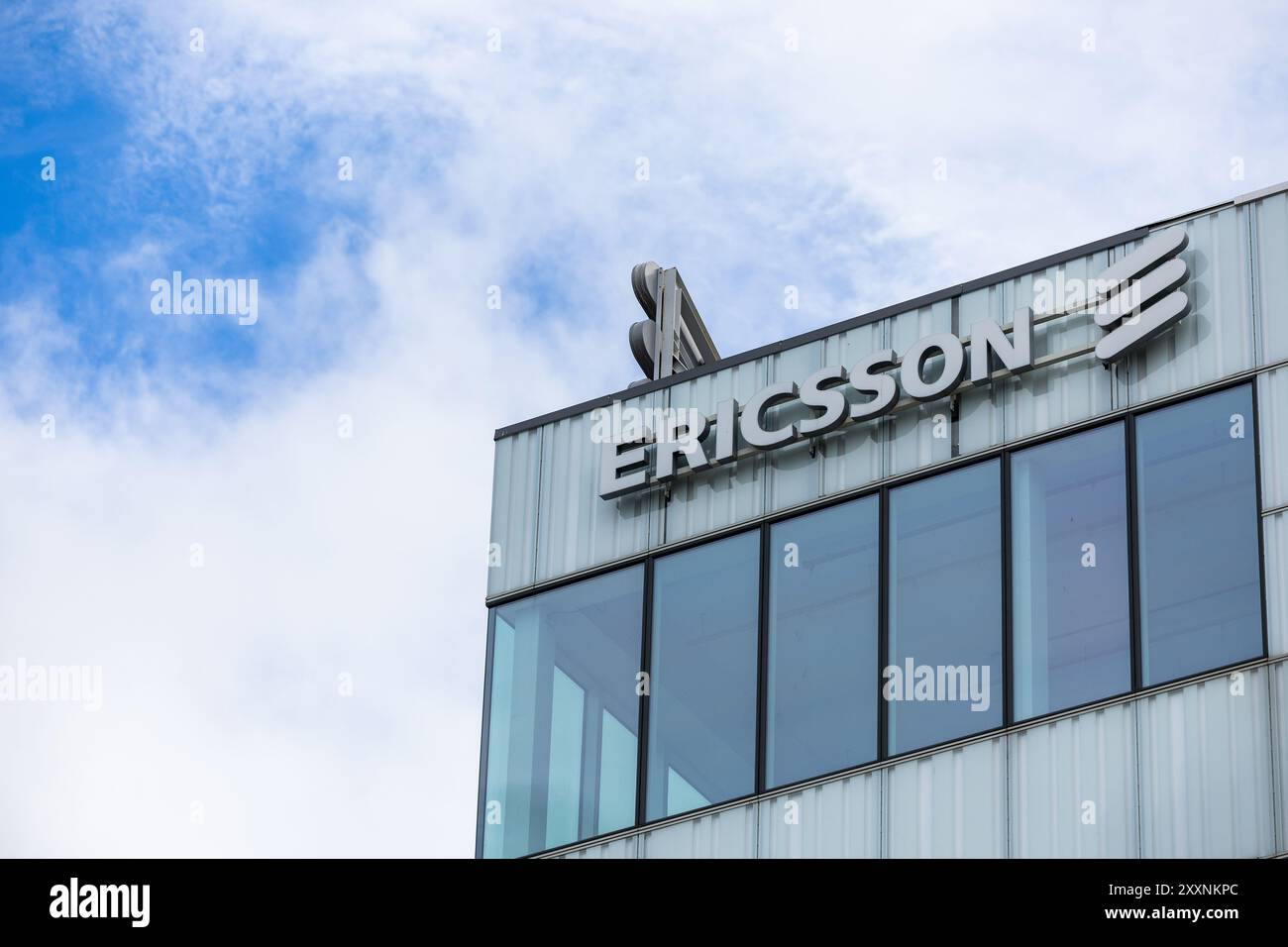 Signs and symbols, Ericsson Group Headquarters, Kista, Sweden Stock ...