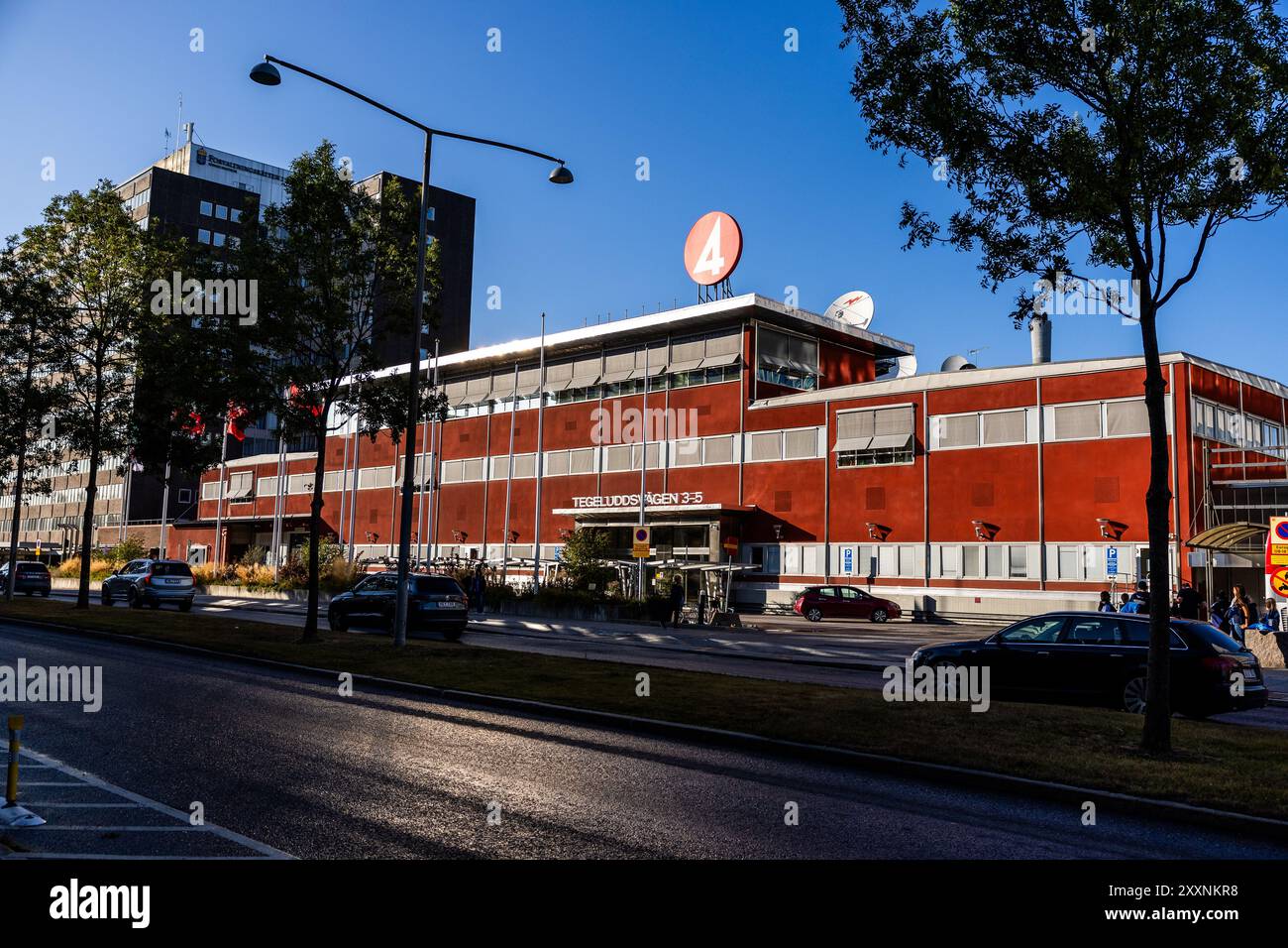 Signs and symbols, TV4, Stockholm, Sweden Stock Photo - Alamy