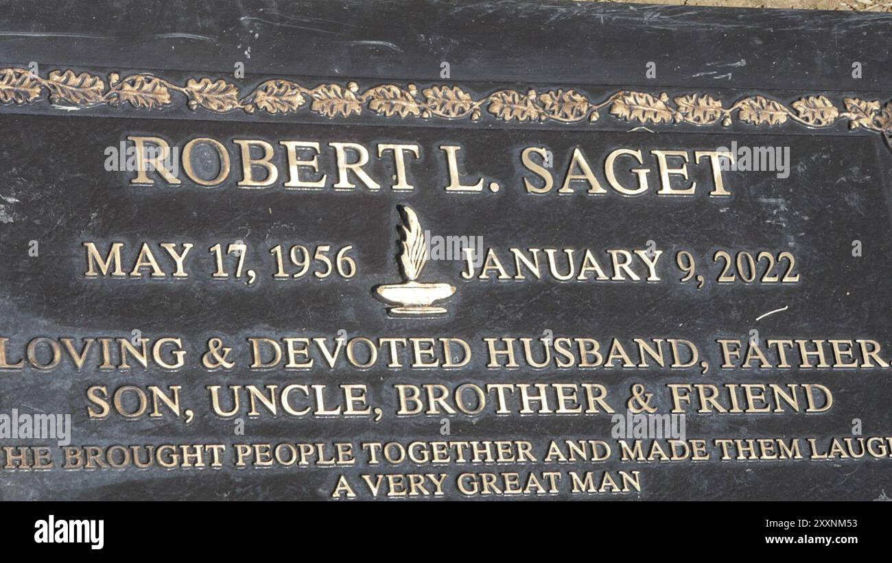 Los Angeles, California, USA 23rd August 2024 Actor Comedian Bob Saget Grave in Gardens of Ramah ...