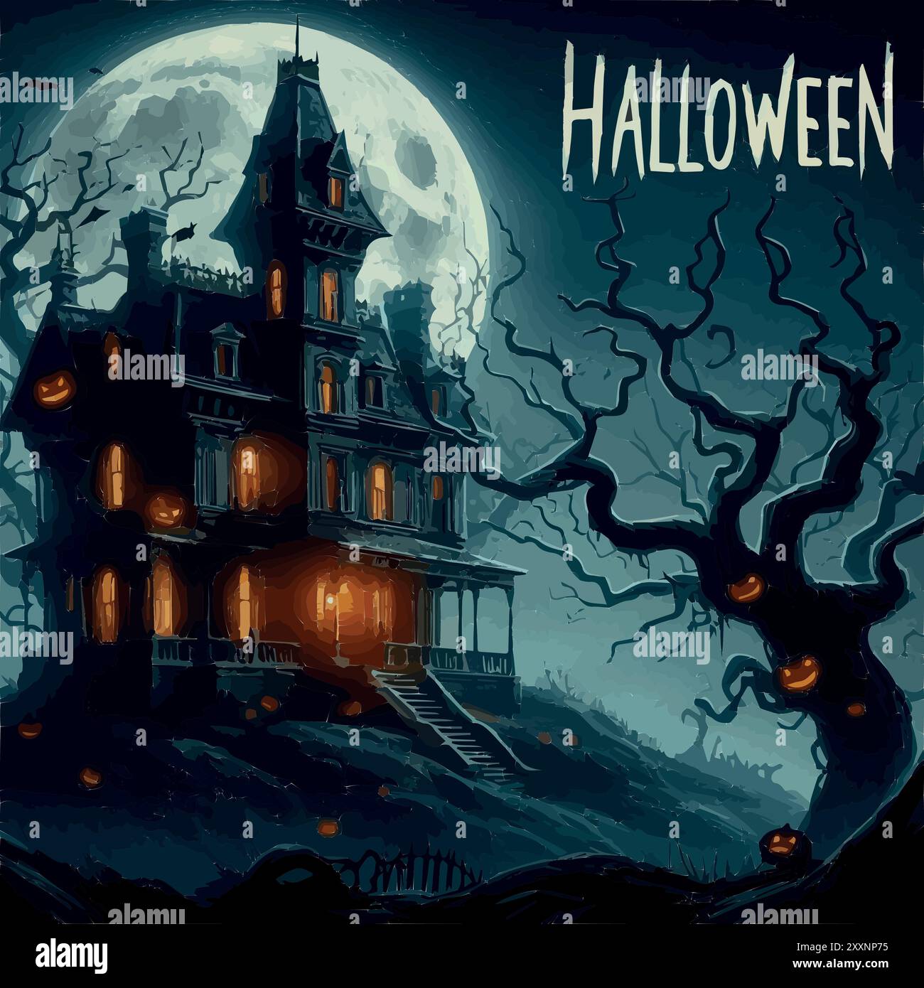 Halloween digital sticker Stock Vector Images - Alamy