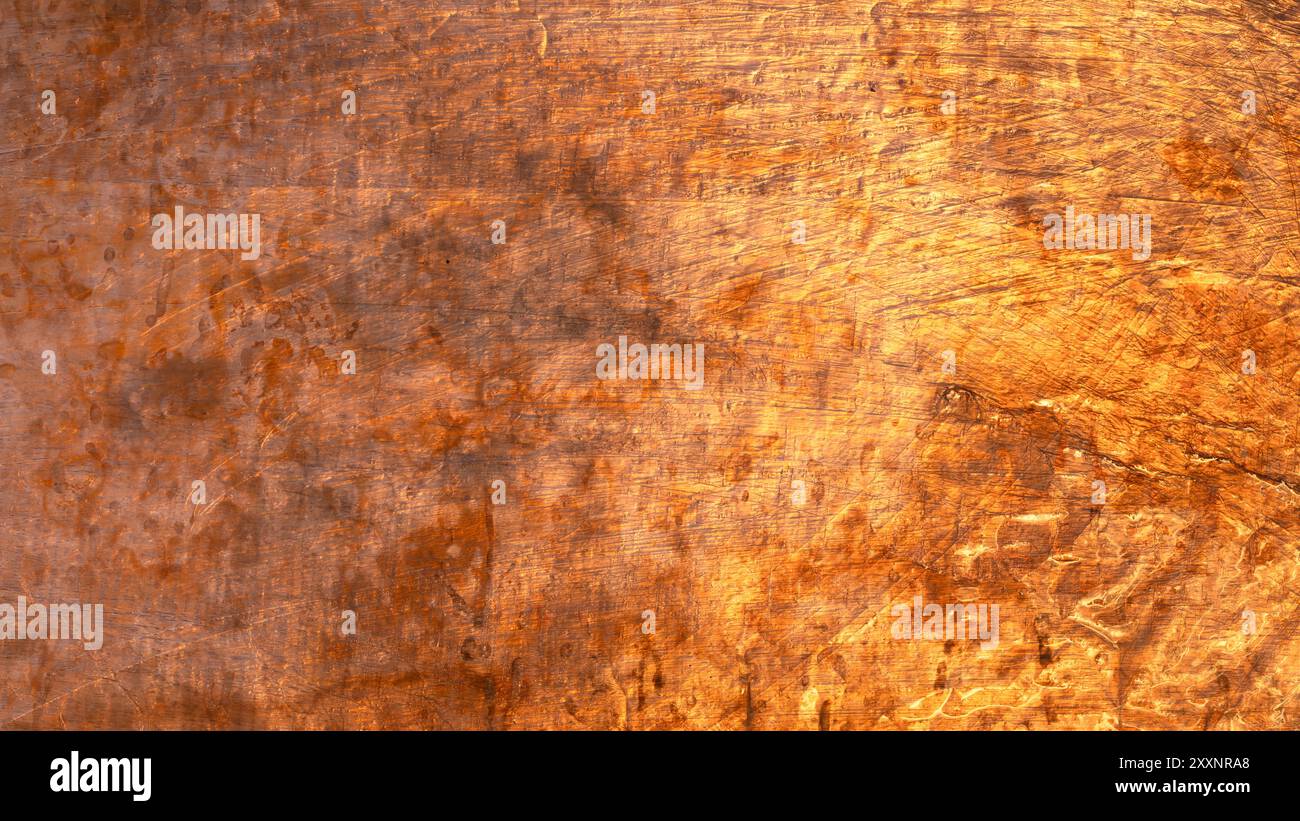 Copper metal texture background with a lustrous shine, distressed with ...