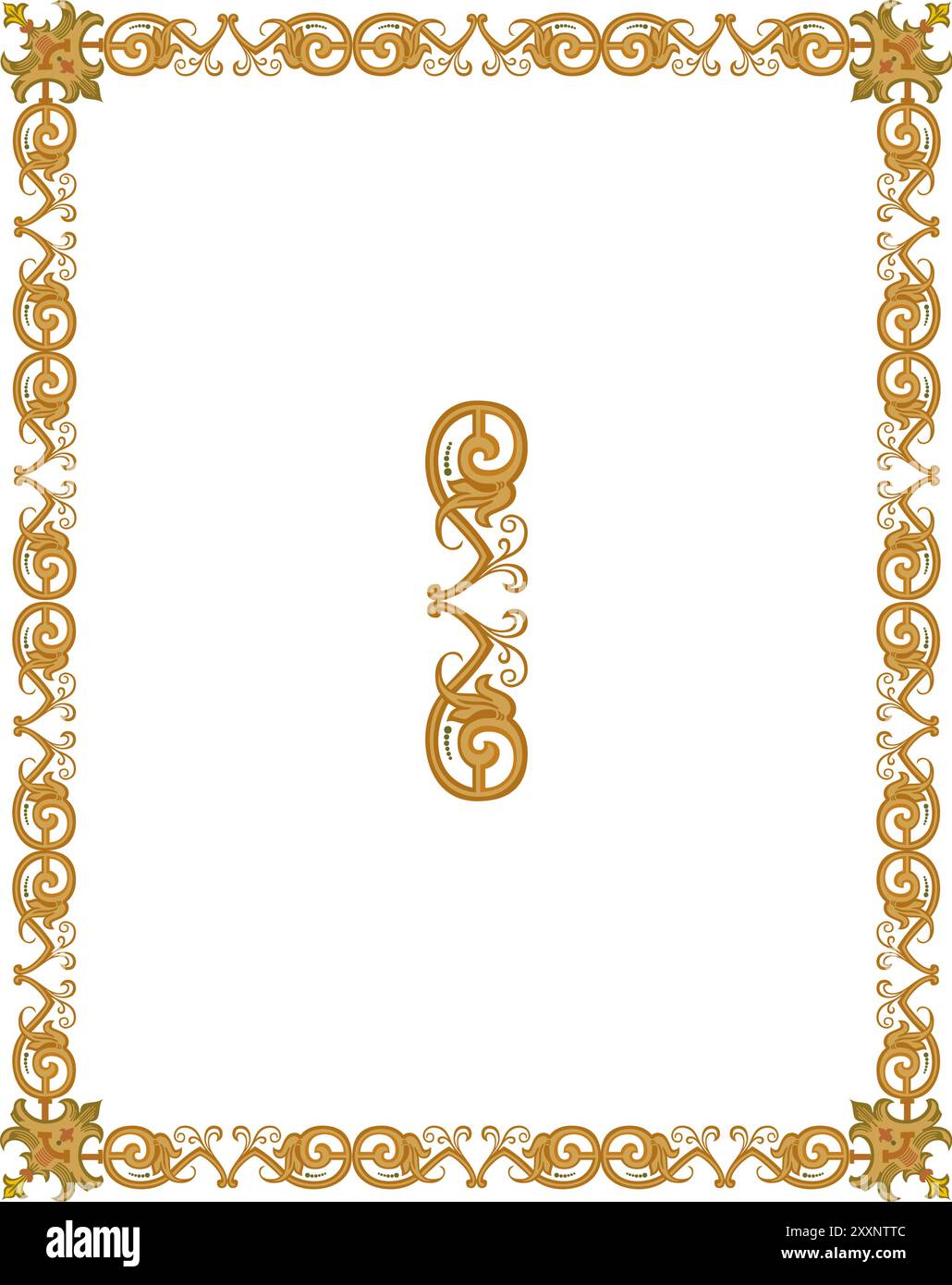 Vintage floral classic calligraphic retro vignette scroll Crests ...