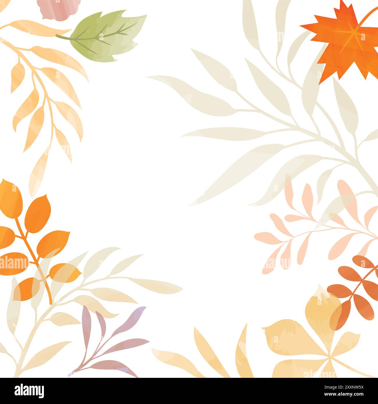 Autumn Fall Background. Floral foliage texture. Flourish leaves decor ...