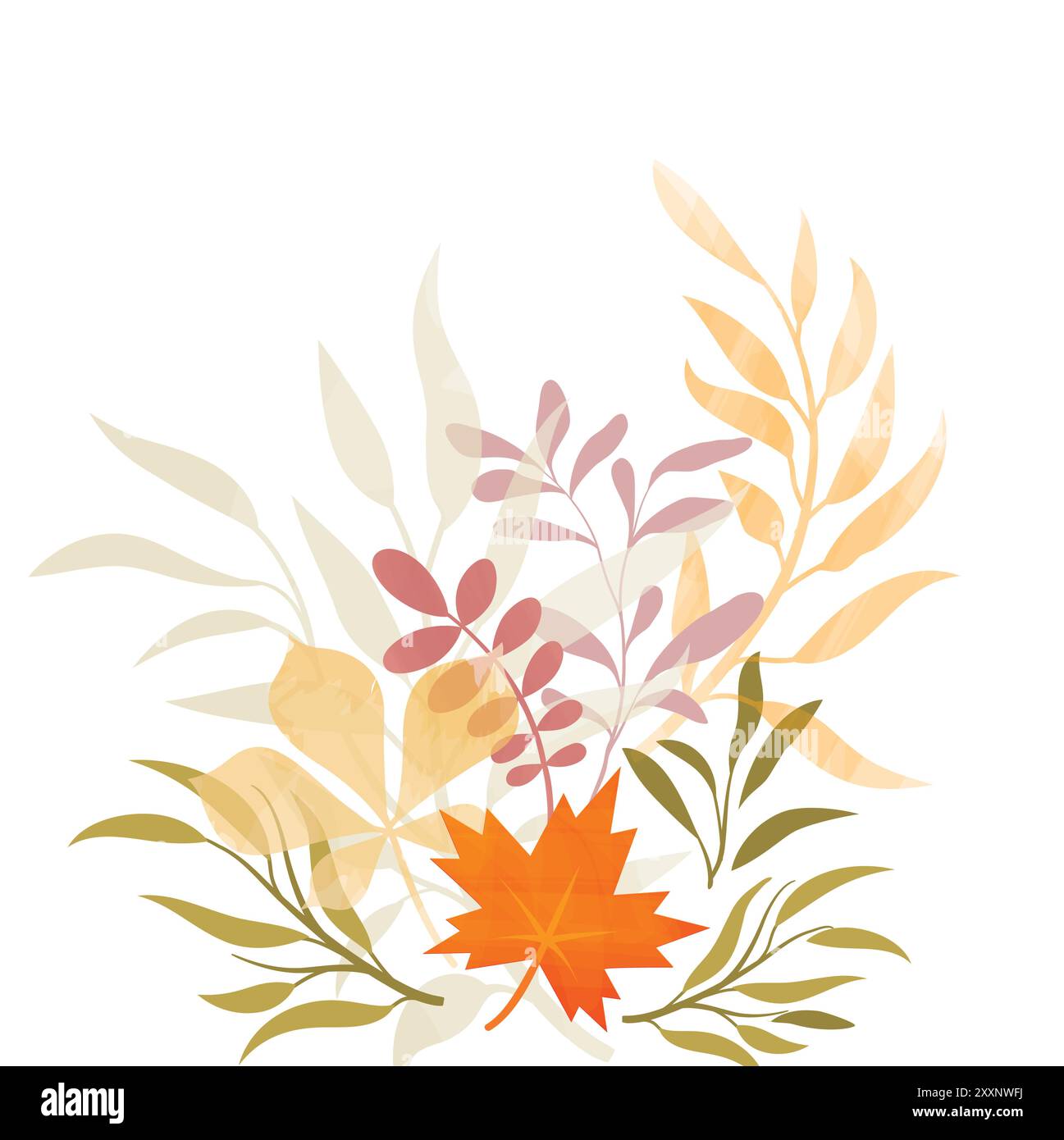 Autumn Fall Background. Floral foliage texture. Flourish leaves decor ...
