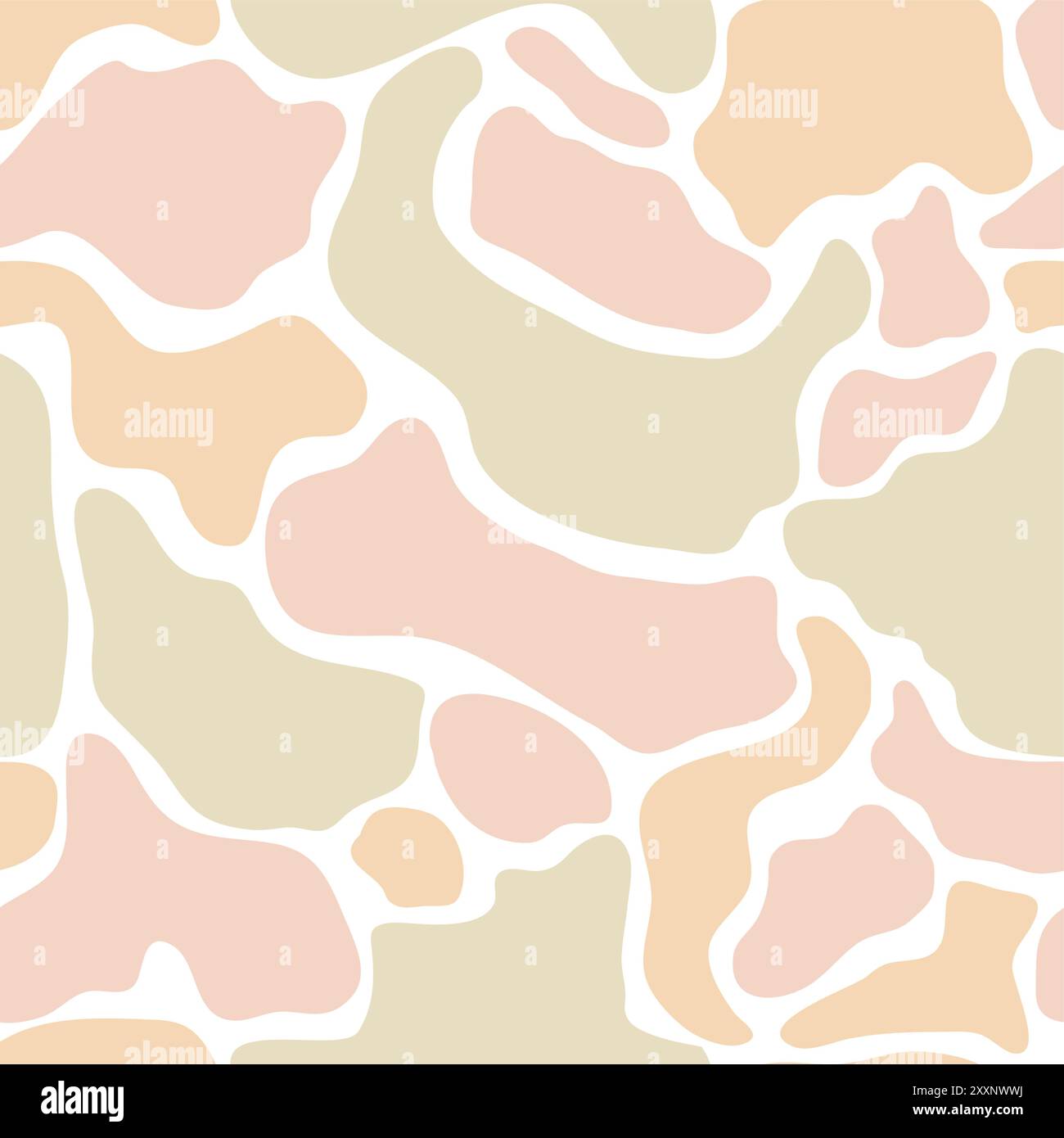 Abstract organic shape autumnal seamless pattern. Season flowing dots ...