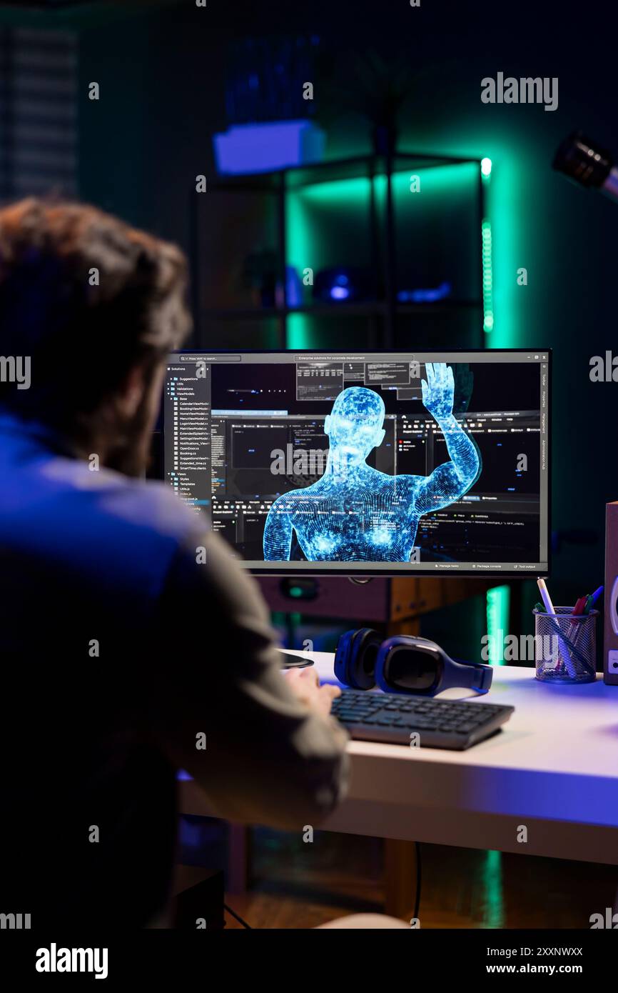 Software engineer discussing with sentient AI becoming superintelligent ...