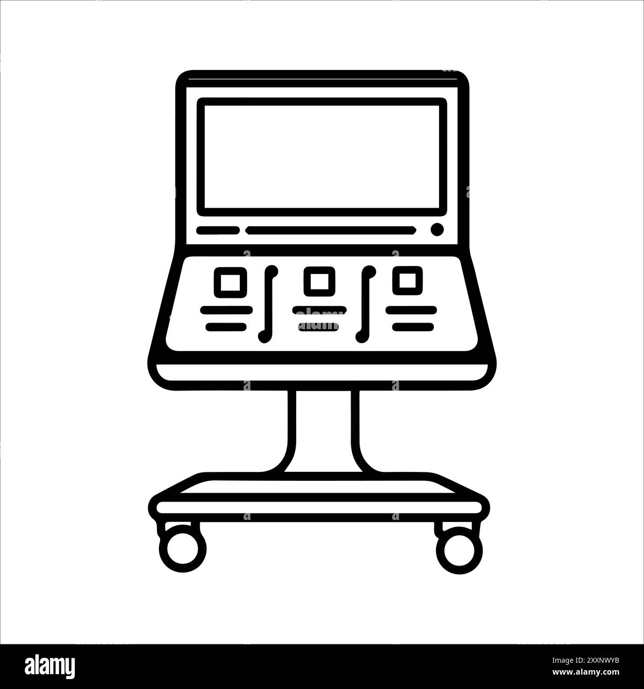 Ultrasound Machine icon modern line symbol. Vector line art and icon ...