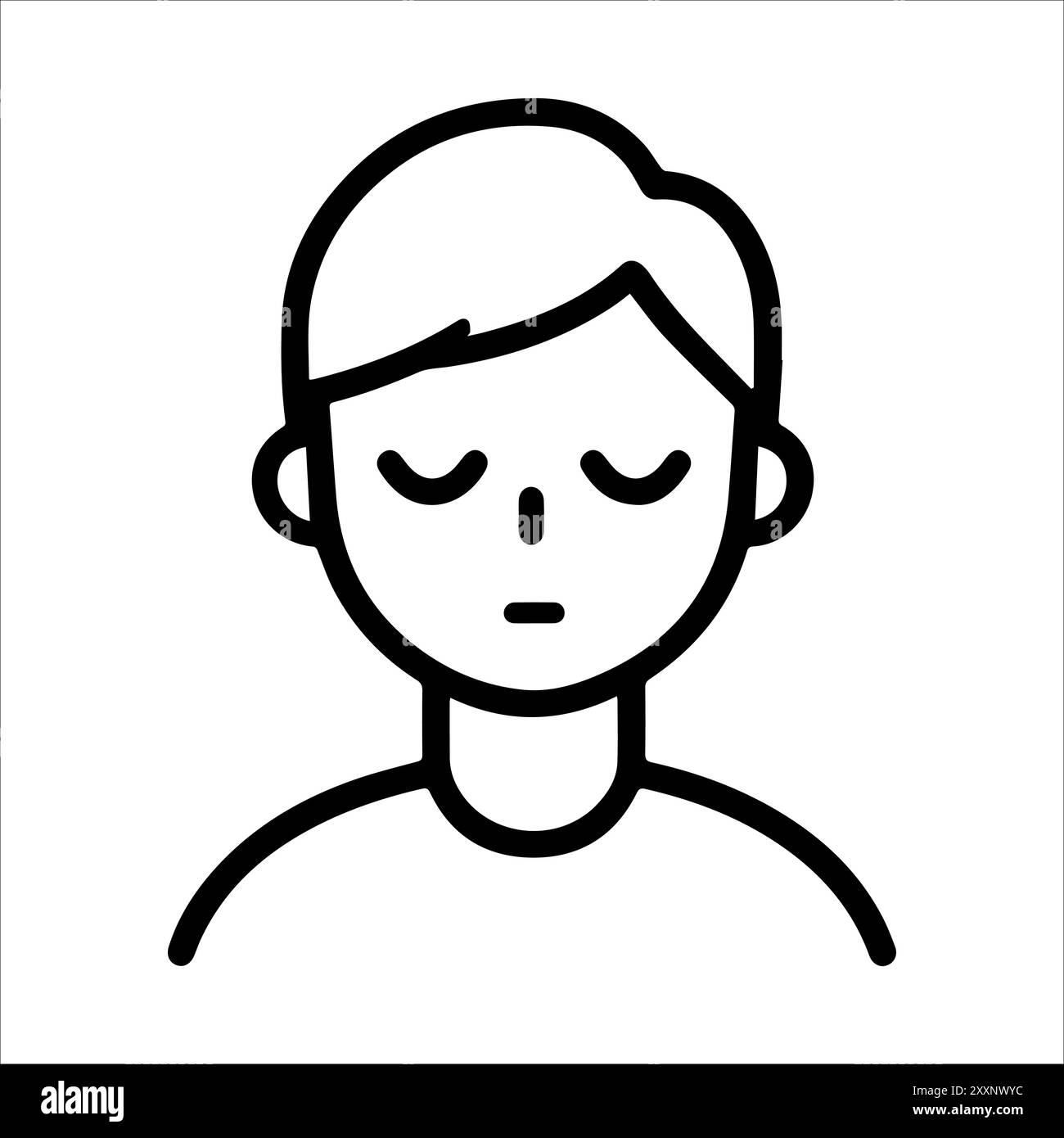Sick Person icon or modern line symbol. Vector line art and icon design ...