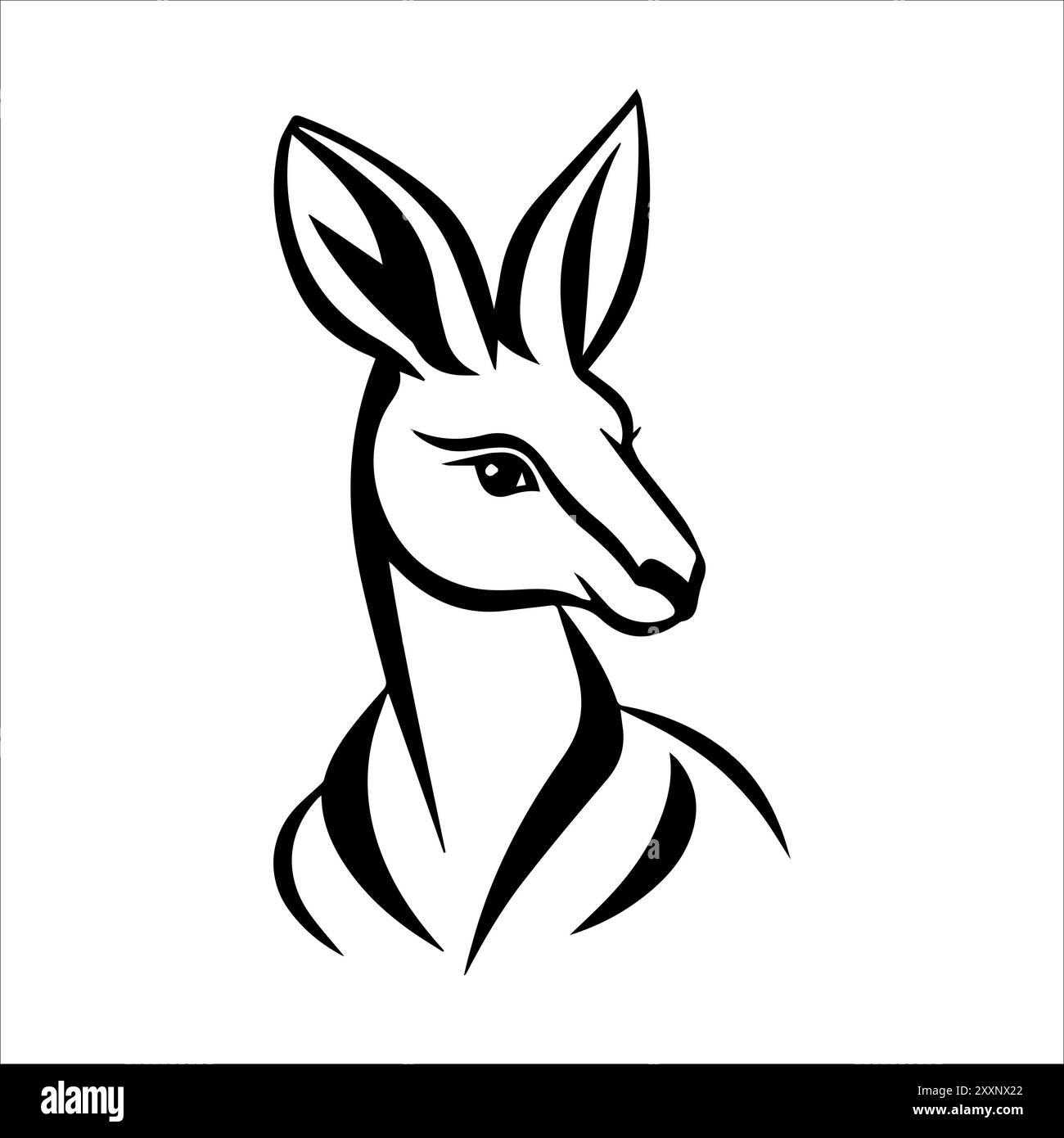 kangaroo icon or modern line symbol. Vector line art and icon design ...