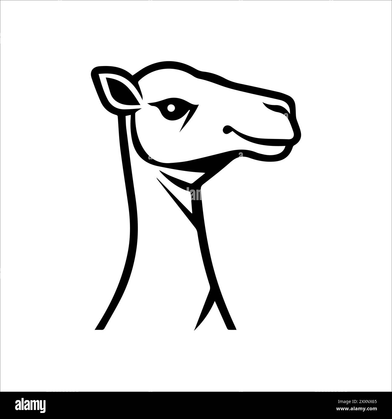 camel icon or modern line symbol. Vector line art and icon design with ...