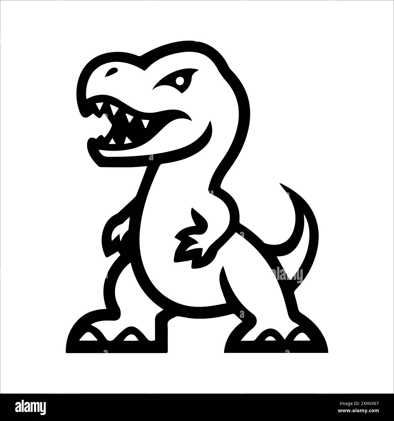 dinosaur icon or modern line symbol. Vector line art and icon design ...