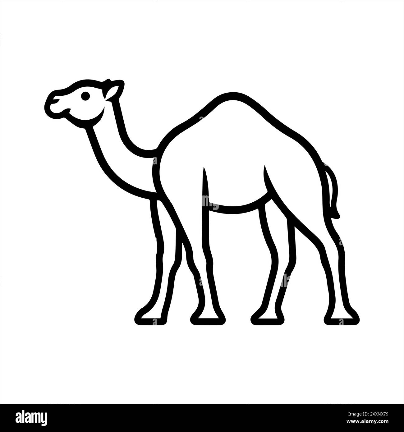 camel icon or modern line symbol. Vector line art and icon design with ...