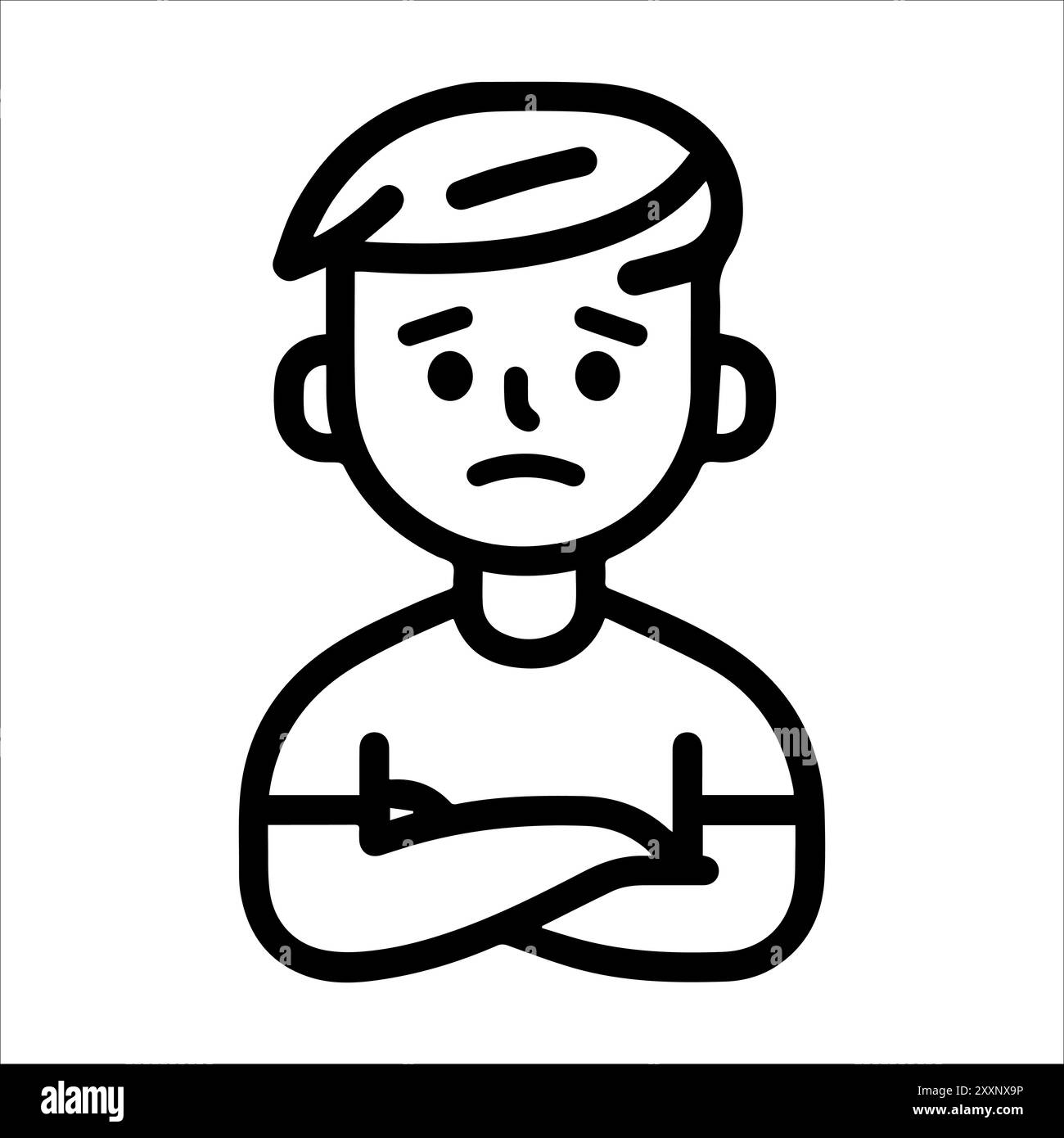 Sick Person icon or modern line symbol. Vector line art and icon design ...