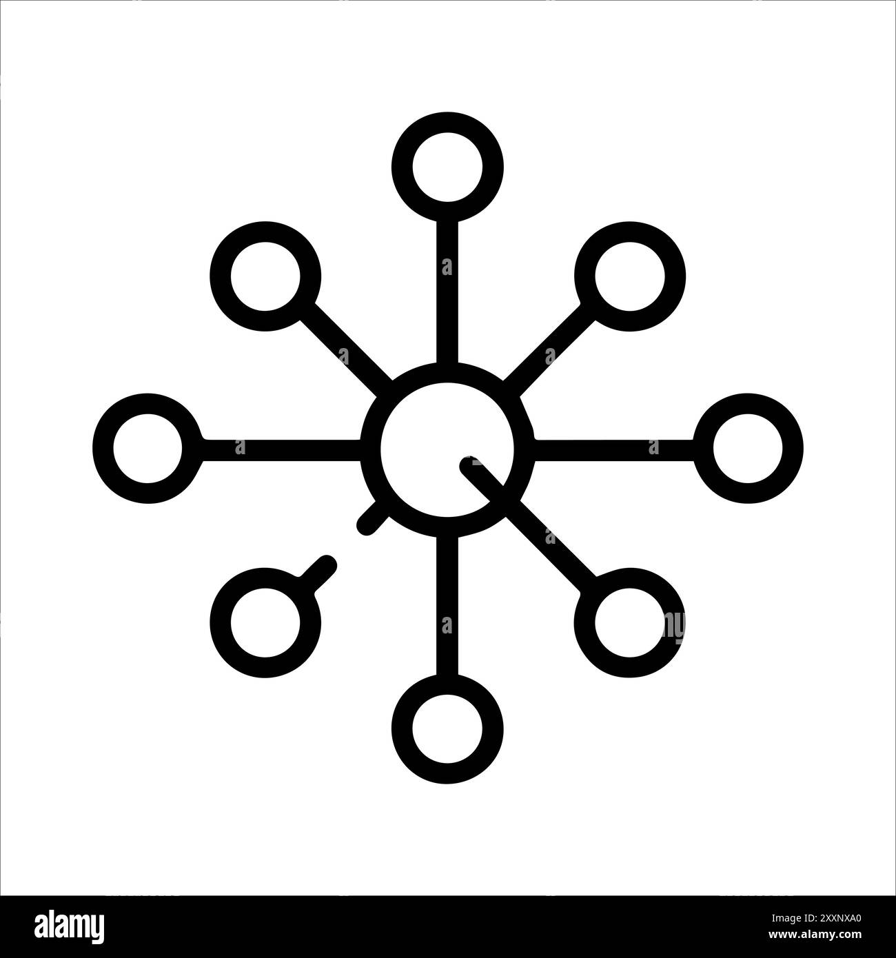 Connections icon or modern line symbol. Vector line art and icon design ...
