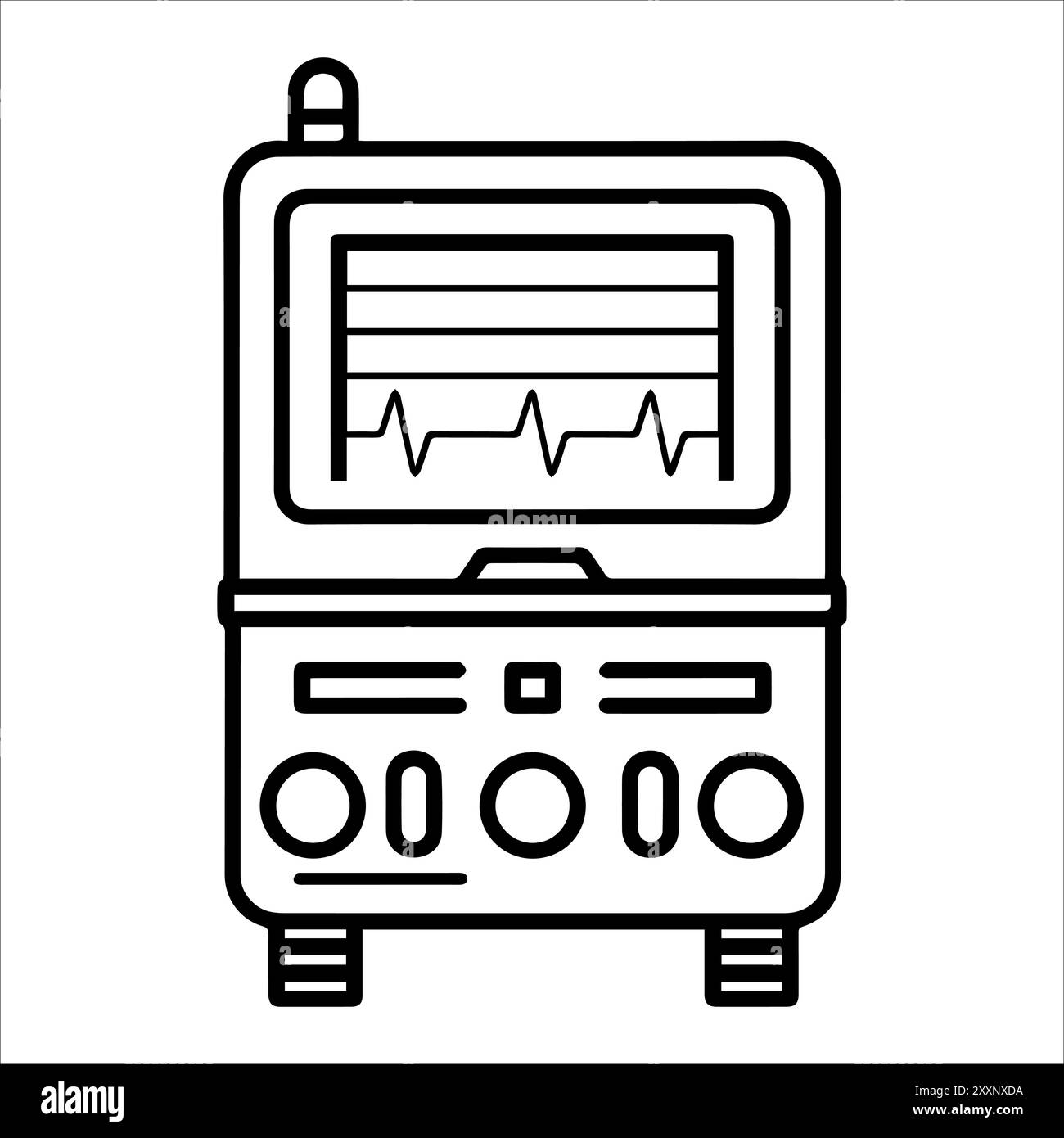 Ultrasound Machine icon modern line symbol. Vector line art and icon ...