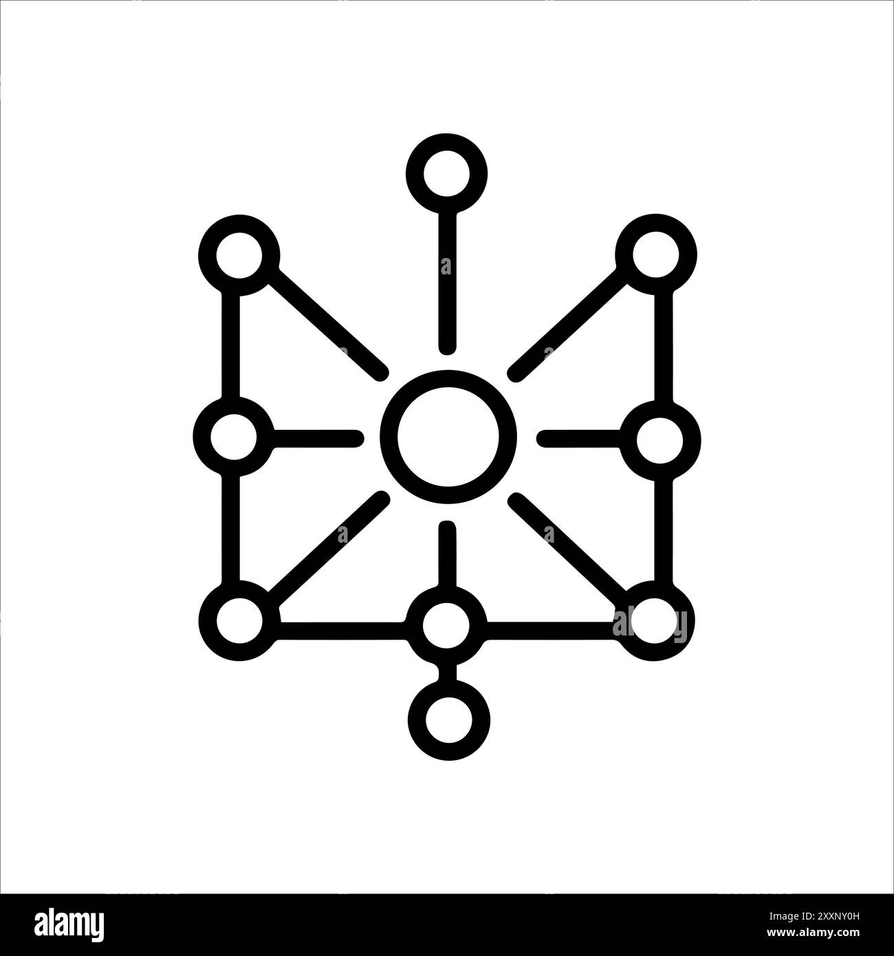 Connections icon or modern line symbol. Vector line art and icon design ...