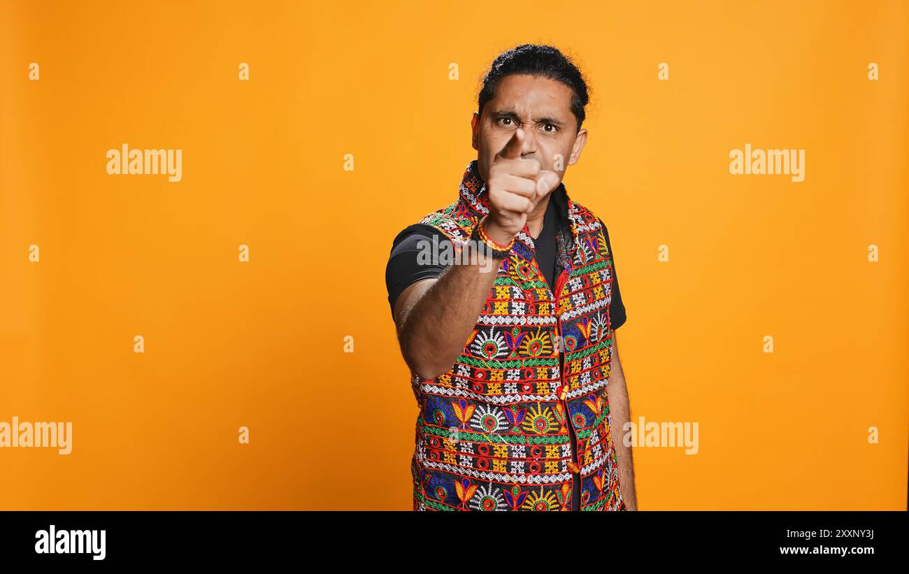 Disappointed indian man admonishing friend over debacle, isolated over ...