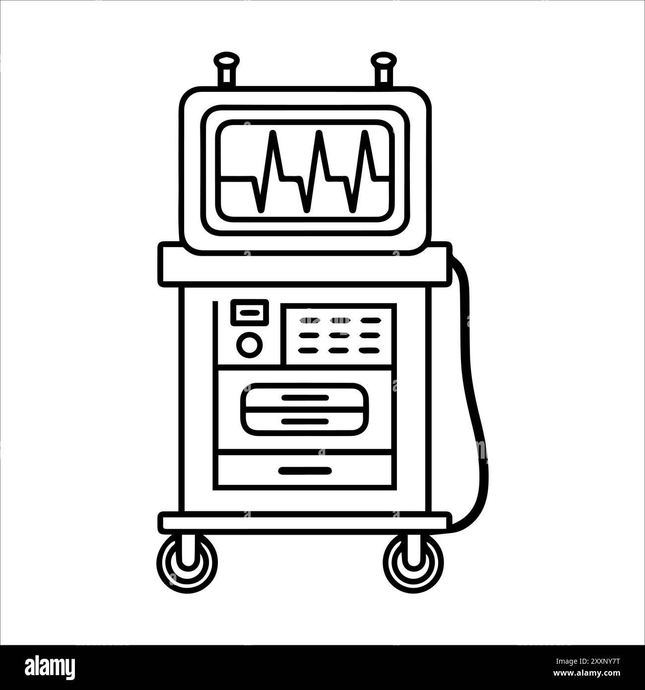 Ultrasound Machine icon modern line symbol. Vector line art and icon ...