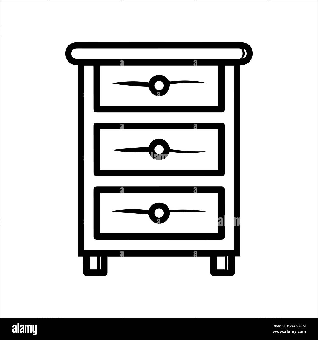 Drawer icon or modern line symbol. Vector line art and icon design with ...