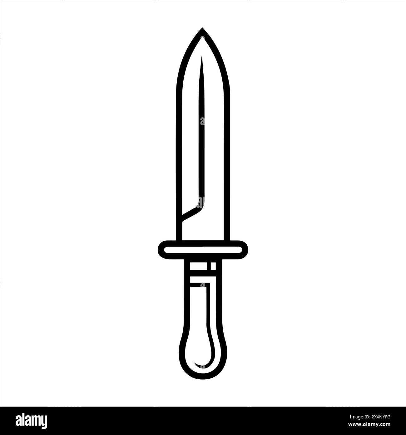Knife icon or modern line symbol. Vector line art and icon design with ...