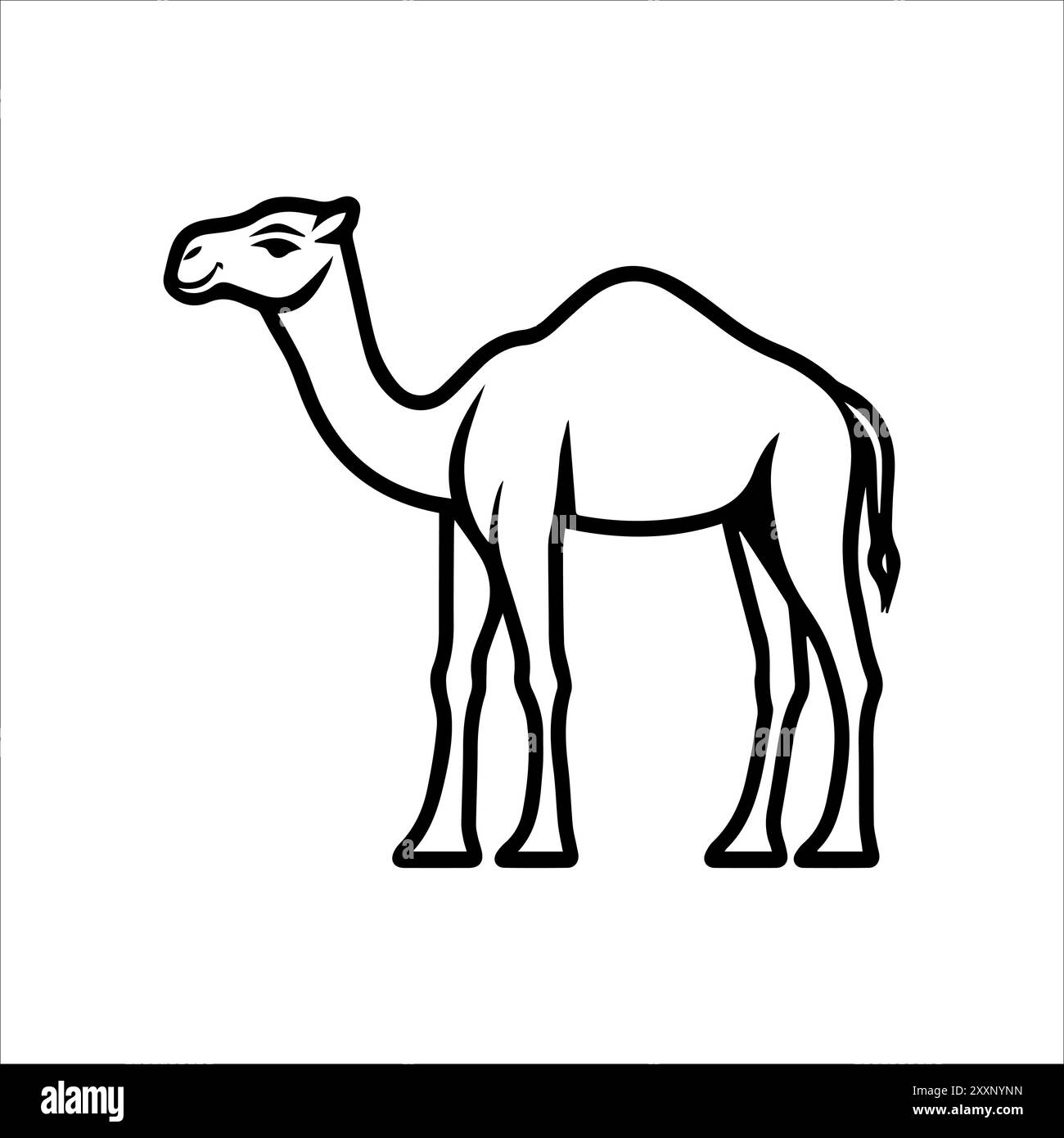 camel icon or modern line symbol. Vector line art and icon design with ...