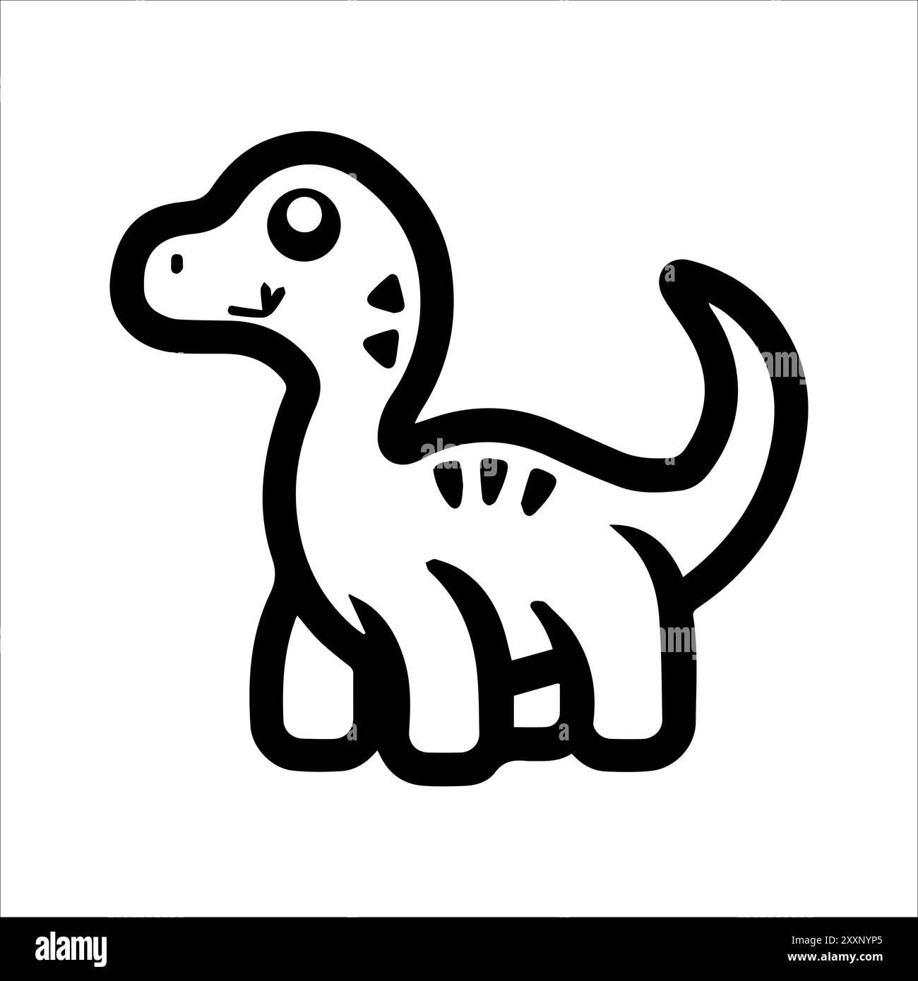 dinosaur icon or modern line symbol. Vector line art and icon design ...